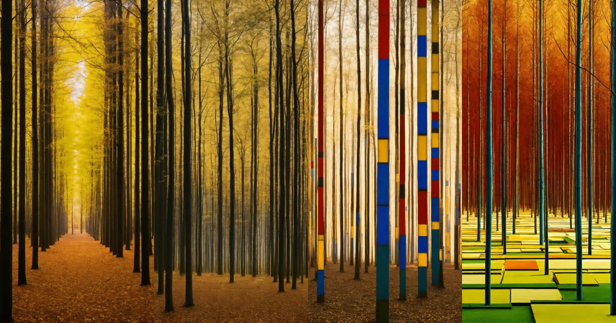 Lexica - High-resolution photograph, recursive art, a trees landscape ...