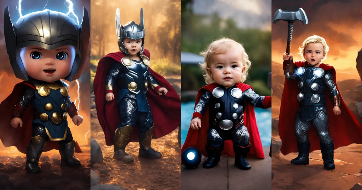 Lexica - Thor but babies dark