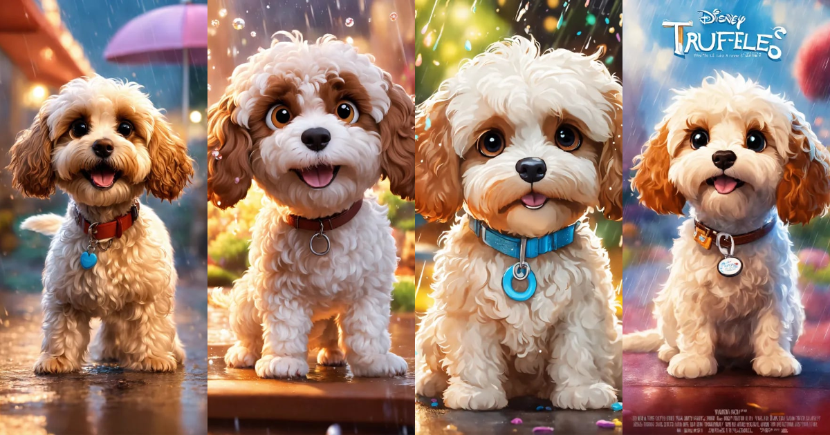 Lexica - A Disney Pixar inspired movie poster with the title Truffles a ...