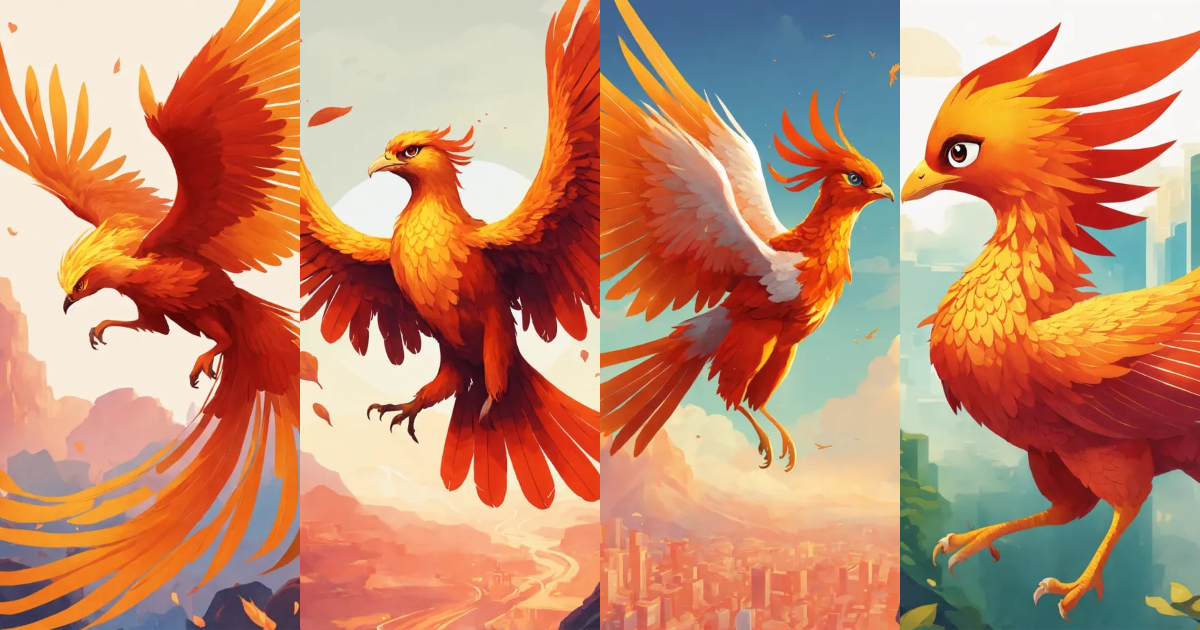 Lexica - Young phoenix; full body; illustration in the style of joey ...