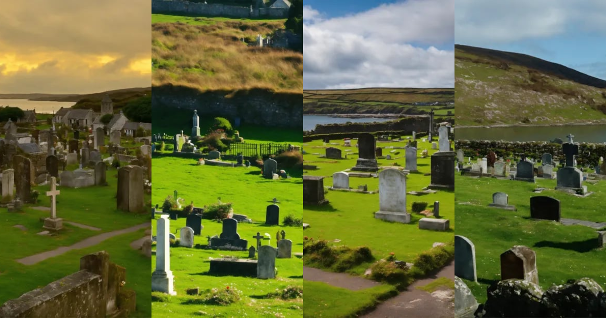 Lexica - 1860's coastal village, irish, poor area, graveyard