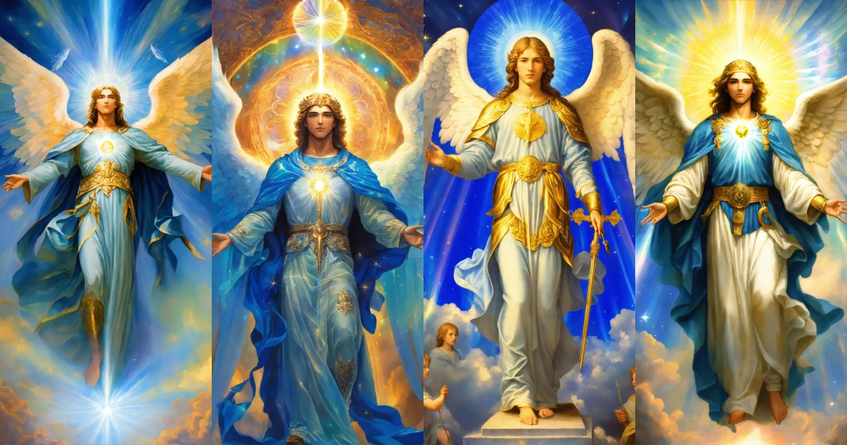 Lexica - Archangel Michael with an elderly visage, mystical presence ...