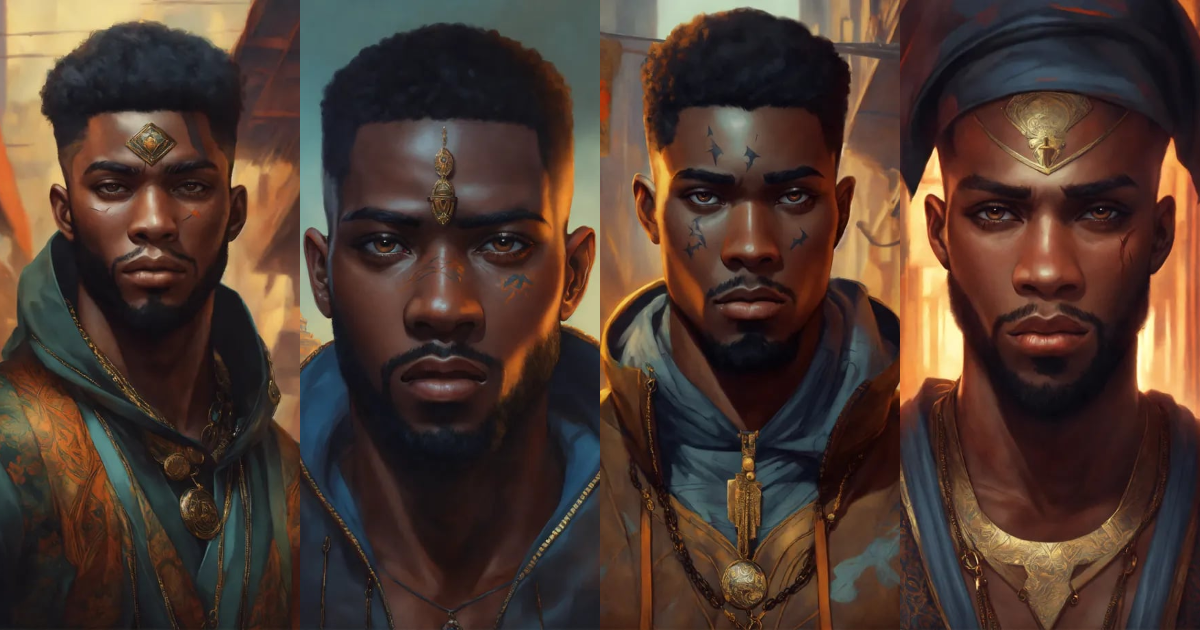 Lexica - African male thief, with scar across the face, scary looking ...
