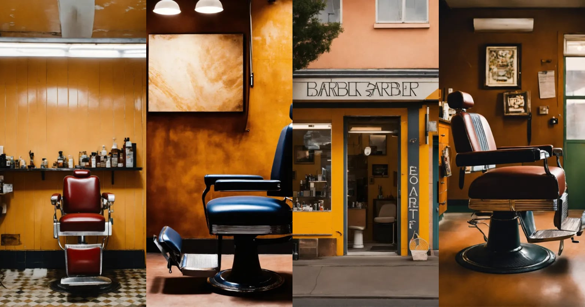 Lexica - High-resolution photograph in a landscape abstract, a barber ...