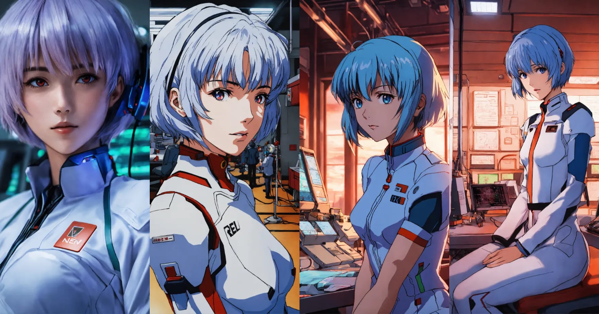 Lexica - Portrait of Rei Ayanami from Neon Genesis Evangelion, inside ...