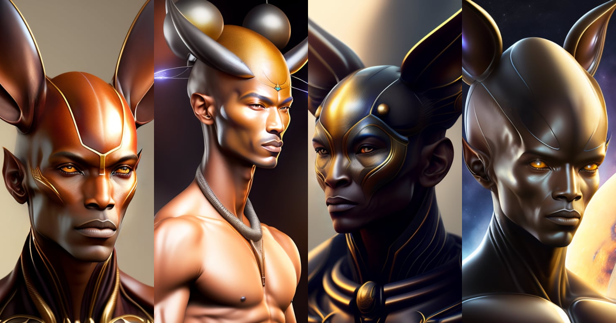 Lexica - Detailed Realistic drawing of, a male Alien humanoid species ...