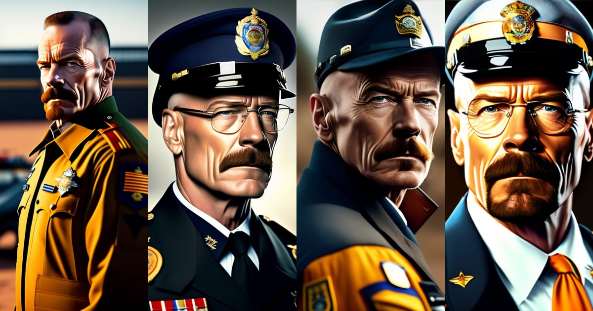 Lexica - Walter white in a police uniform.