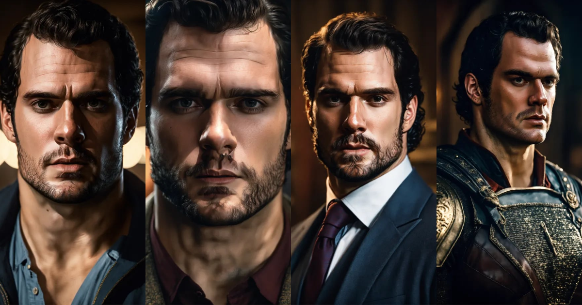 Lexica - Realistic portrait of henry cavill, in frame, very detailed ...