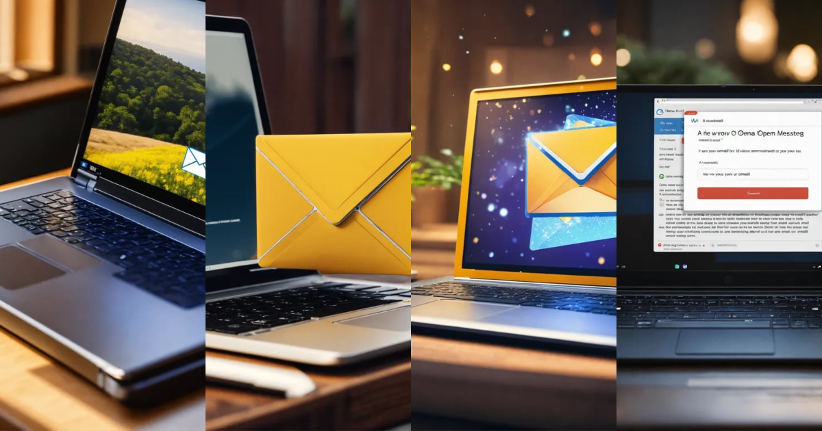 Lexica - Laptop with open email message