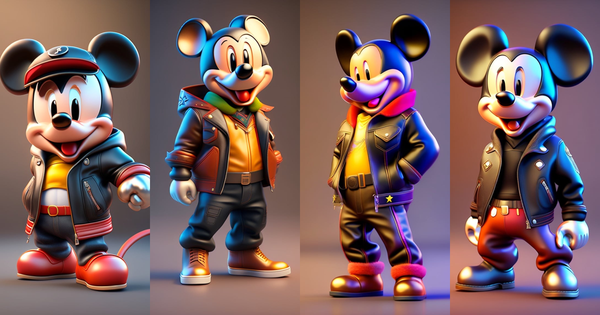 Lexica - Hyper realistic 4K, cute Cartoon happy mickey mouse, full body ...