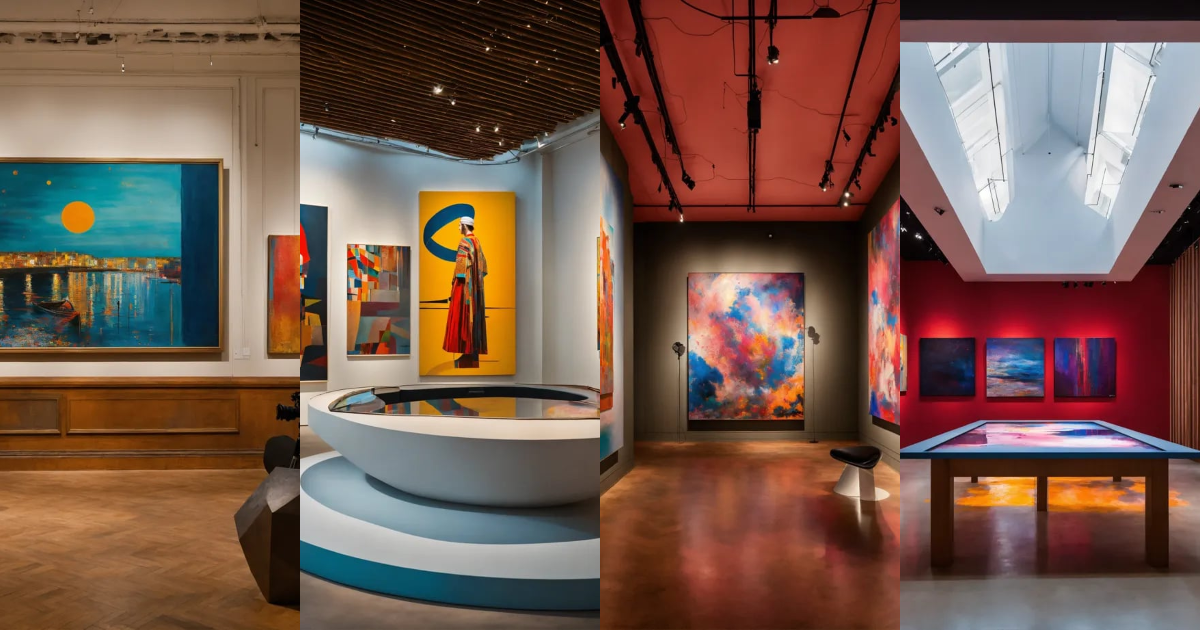 Lexica - A futuristic contemporary art gallery with big art pieces