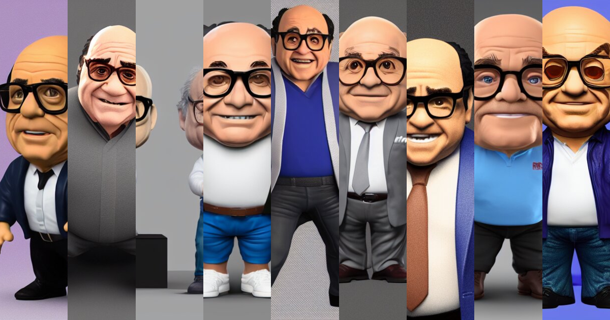 Lexica - Full body 3d render of Danny DeVito as a funko pop, studio lighting, white background ...