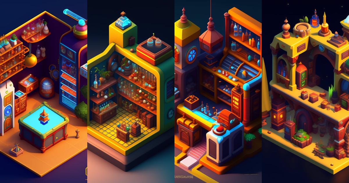 Lexica - Isometric mad laboratory, concept art, by senior environment ...