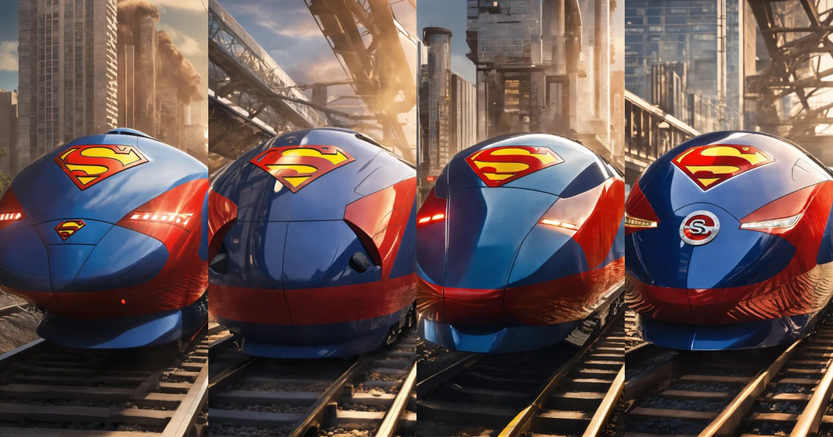 Lexica - Design a high-speed and powerful train inspired by Superman ...