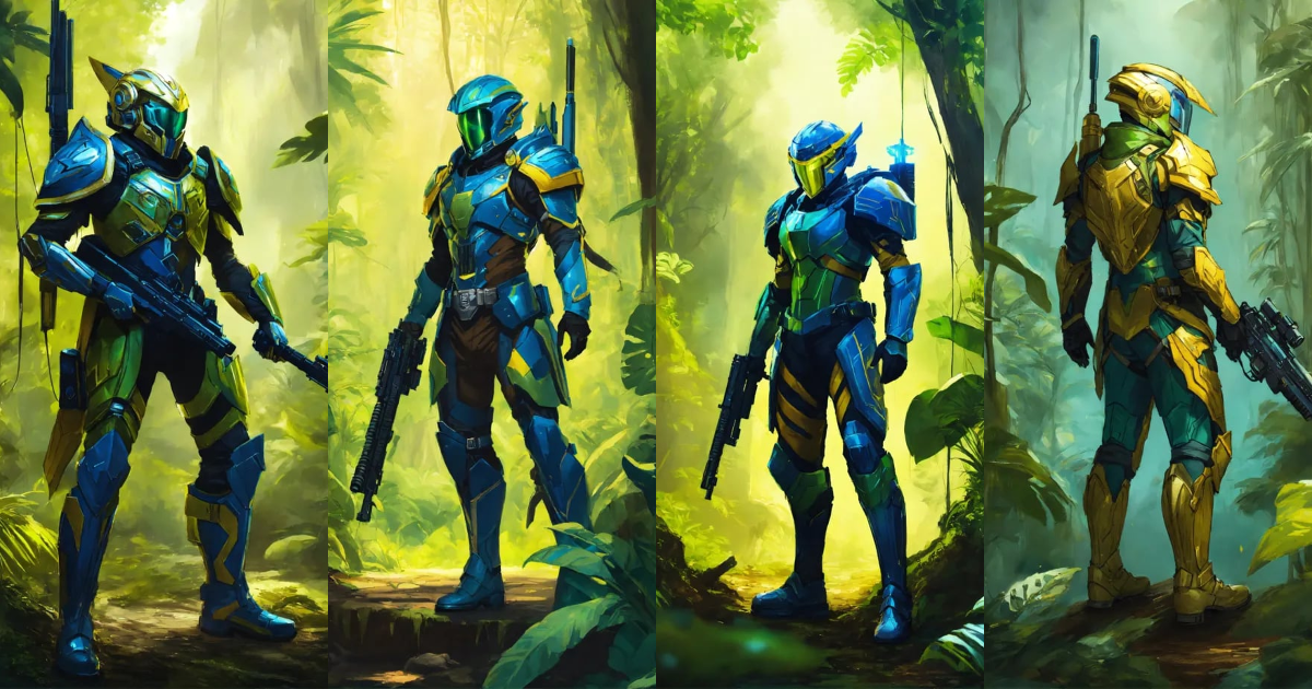 Lexica - Epic drawing of a full body of a high elf sci fi soldier ...