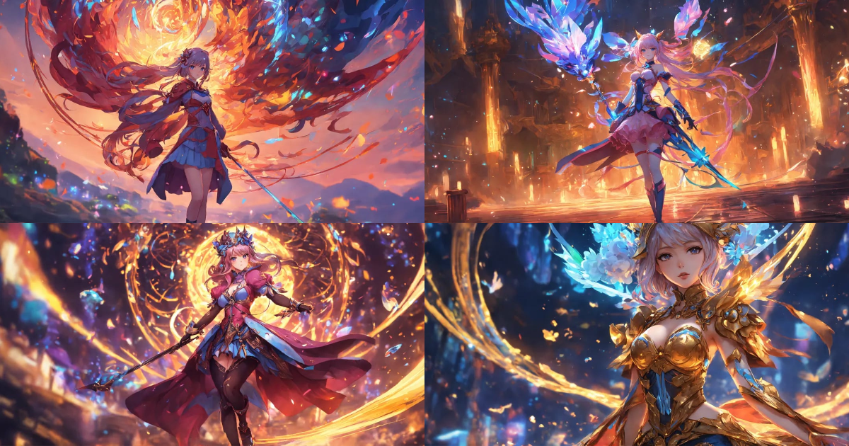 Lexica - Abstract style anime art of magic girl 8k, stunning intricate ...