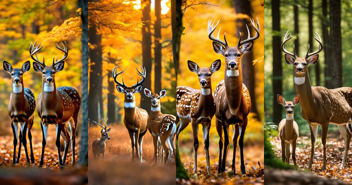 Lexica - A beautiful perfect buck deer with no spots with a doe and a ...