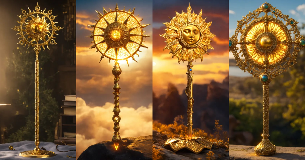 Lexica - A mystical dnd fantasy Item called the sun staff its made of ...