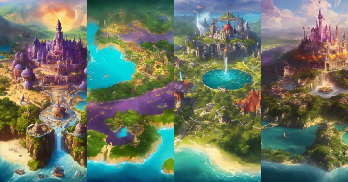 Lexica - Fantasy Map of a magical world called Eden, with 9 kingdoms ...