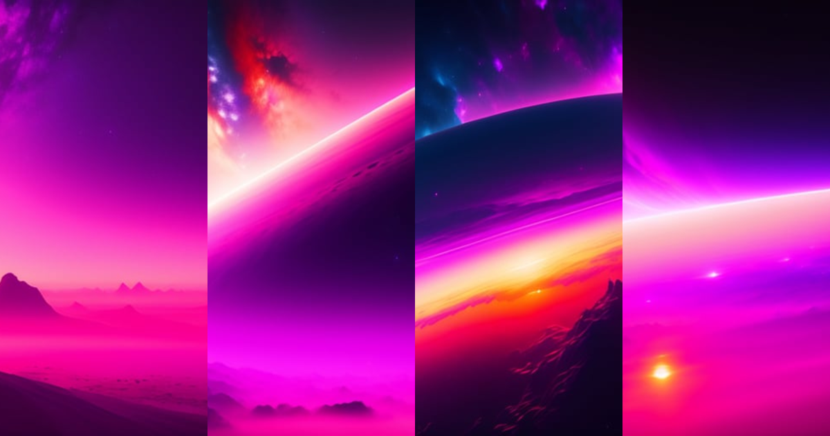 Lexica - Space, singularity, many pink color, many purple color ...