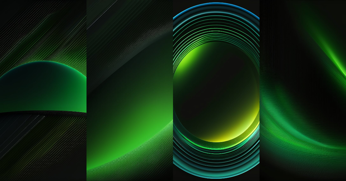 Lexica - Black ( #000000 ) background color, green gradient ( #698033 ...
