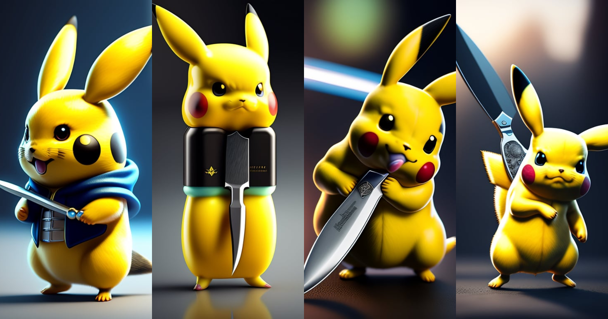 Lexica - Hyper realistic 8k pikachu whis knife