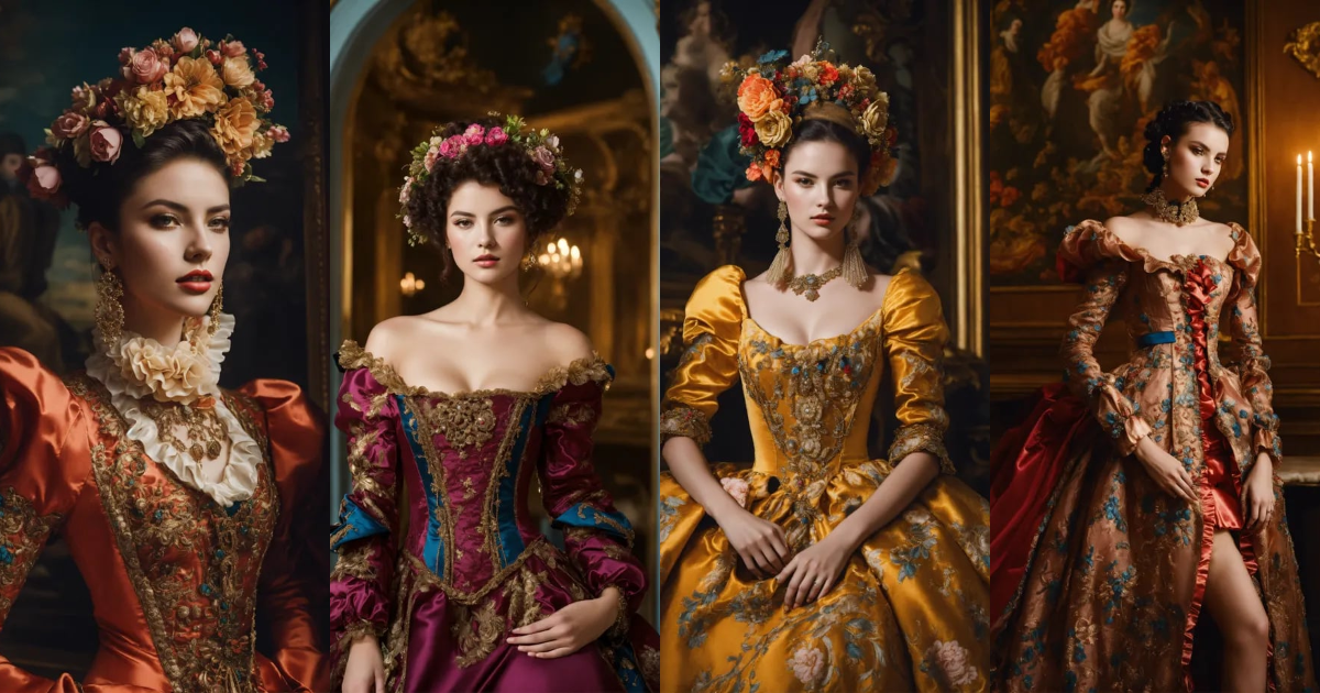 Lexica - Fashion shooting with a beautiful fashion model in baroque ...