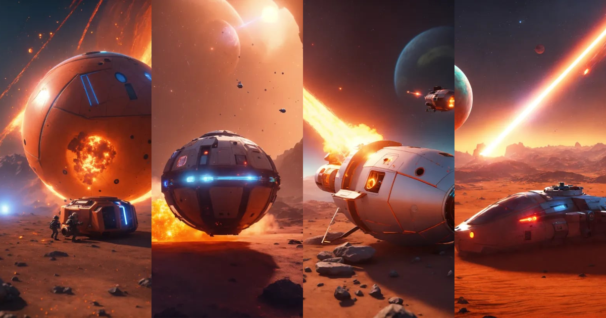 Lexica - A small emergency escape pod gets shot with a laser and spins ...