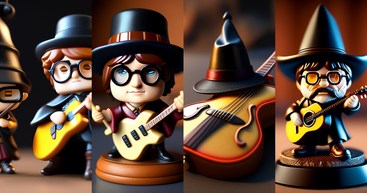 Lexica - Harry Potter with hat wizard rock playing acoustic guitar ...