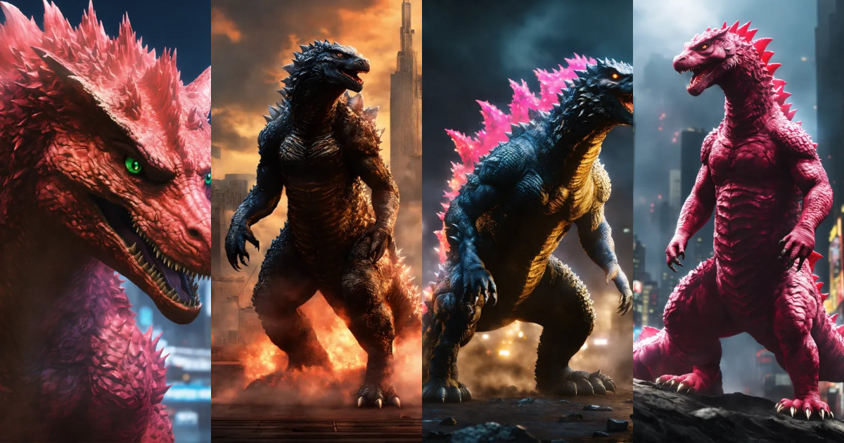 Lexica - Mew as godzilla, realistic 4k, full body