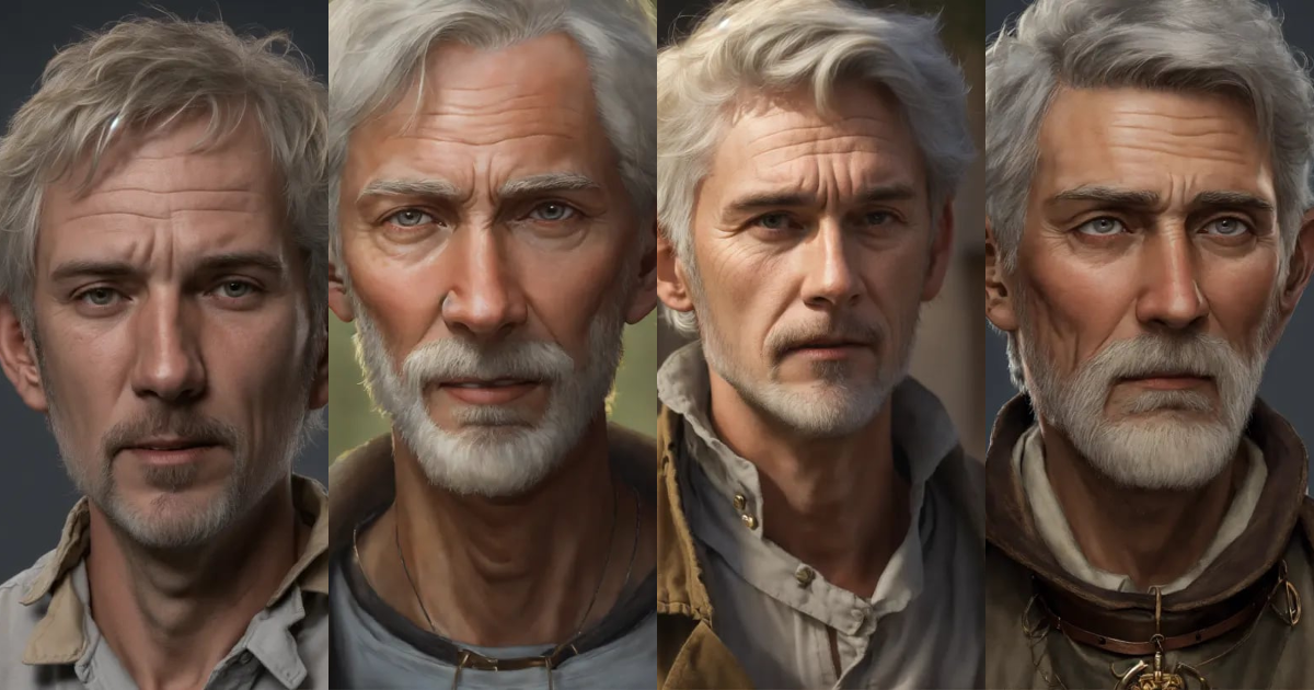 Lexica - Old man grey, goatee grey light hair, white skin Scrawny ...