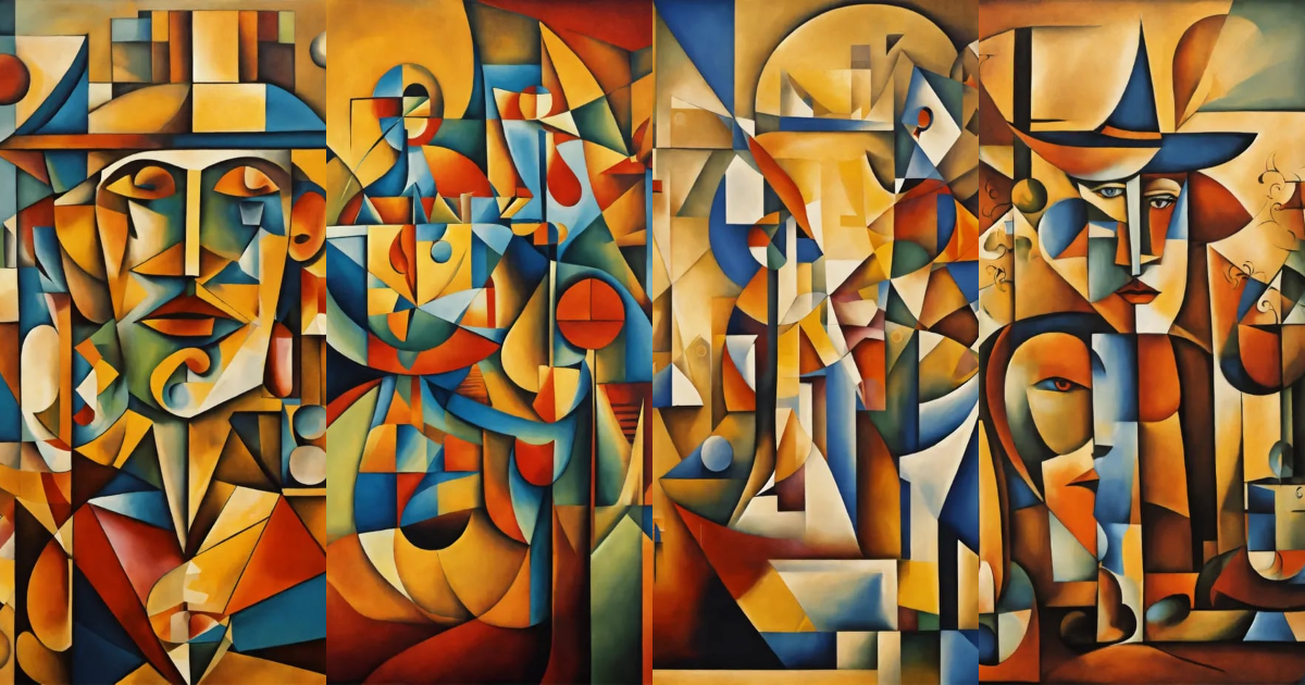 Lexica - Abstract composition of magician cubist art in high resolution