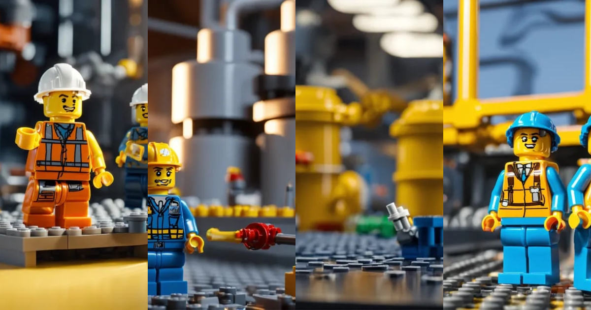 Lexica - A LEGO set for a Nuclear power plant, close up of LEGO figures ...