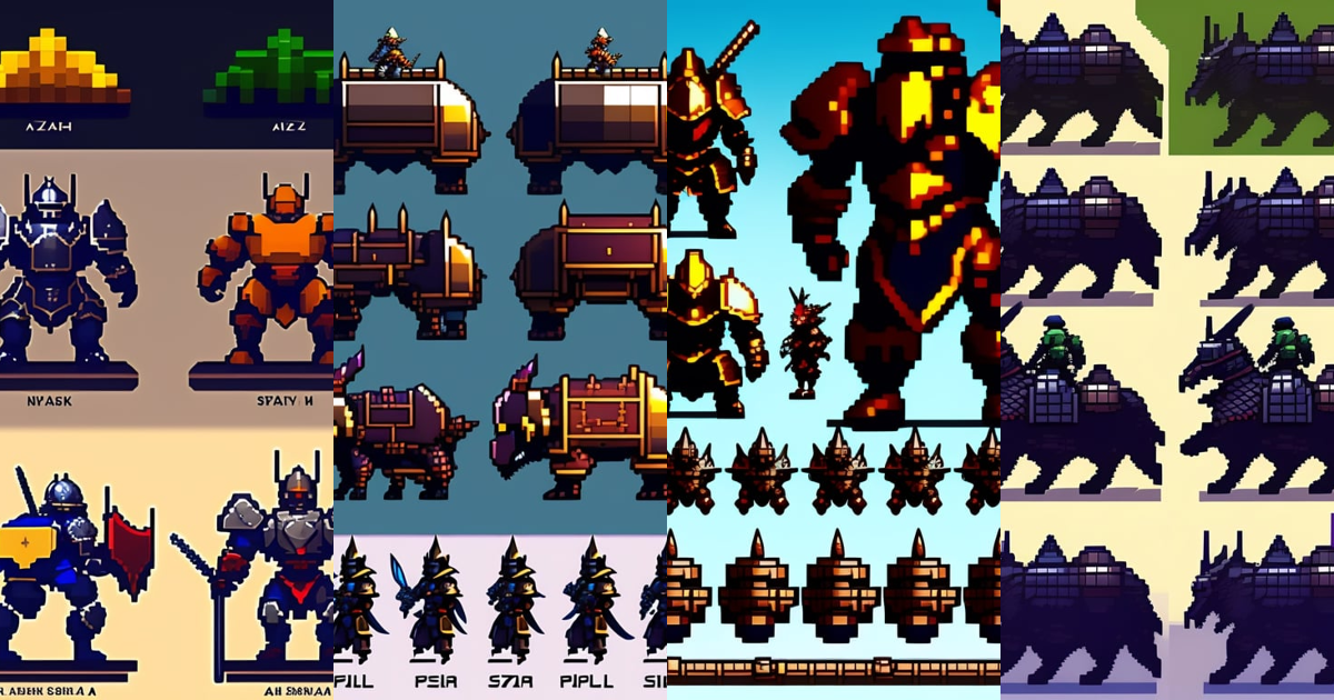 Lexica - A 2D platformer game sprite sheet featuring idle, walk, attack ...