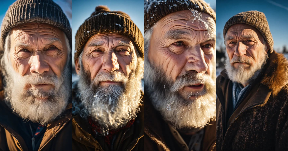 Lexica - Photo of an elderly man from Siberia with a full beard during ...