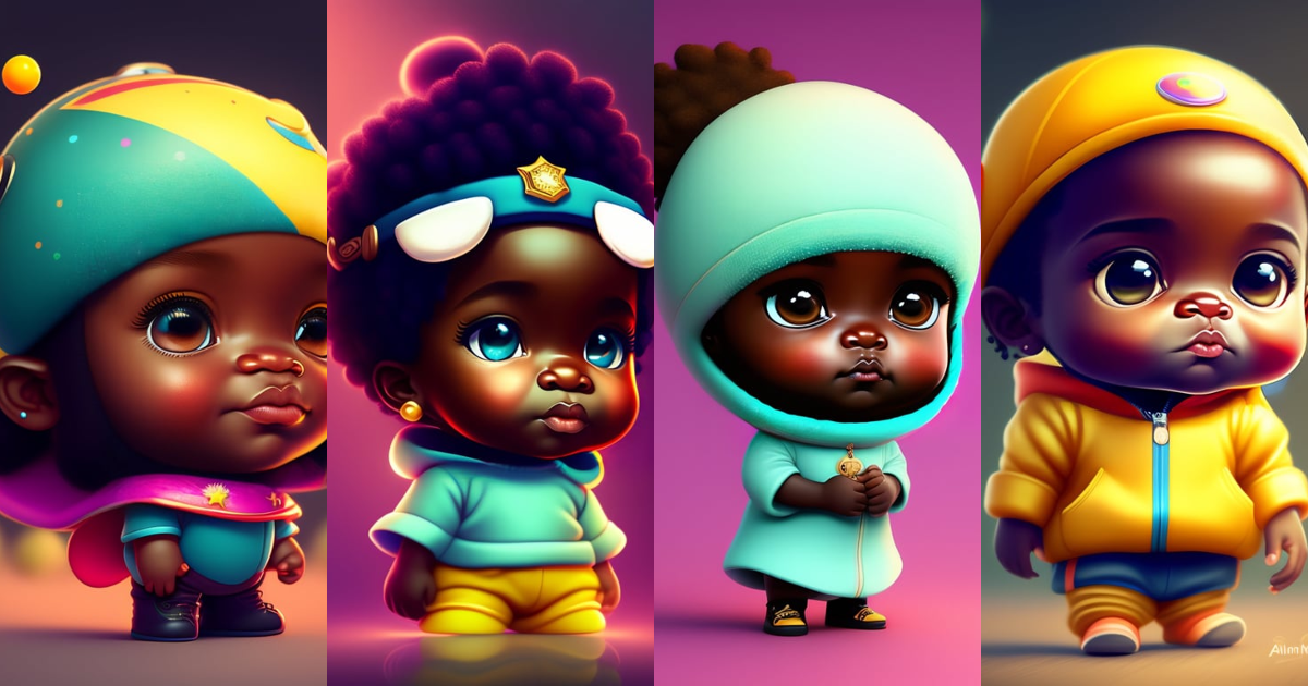 Lexica - Cute and adorable cartoon Burna Boy baby, fantasy, dreamlike ...