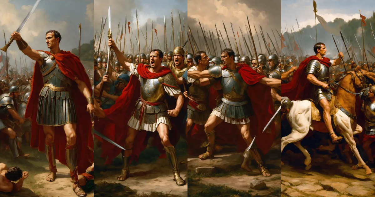 Lexica - Julius Caesar fighting in Gaul
