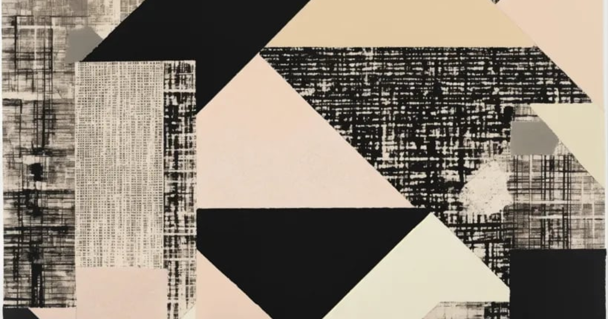 Lexica - Fragments, riso design, texture, white pastels cream black