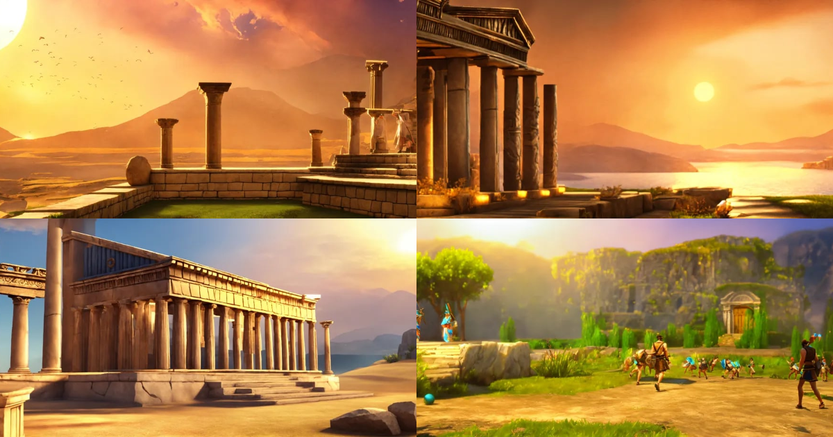 Lexica - Create website UI for ancient greek game 3d UI running game