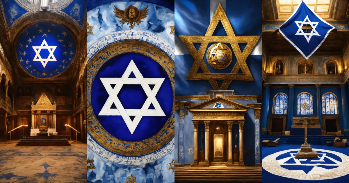 Lexica - Evil demonic Synagogue of Satan, star of david, Israeli flag ...