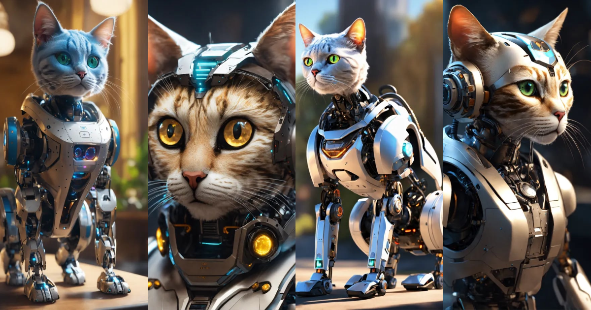 Lexica - Humanoid robot cat, highly detailed, concept art, ultra ...
