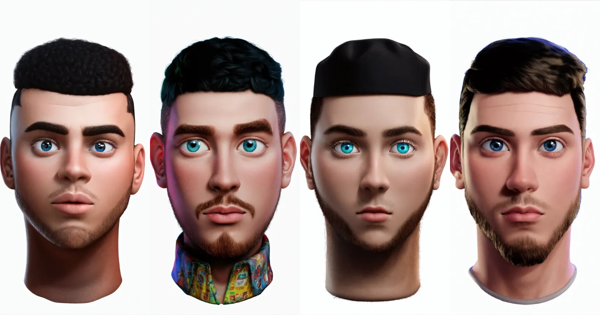 Lexica - White man, rapper, Disney style, big eyes, Disney eyes, Pixar ...