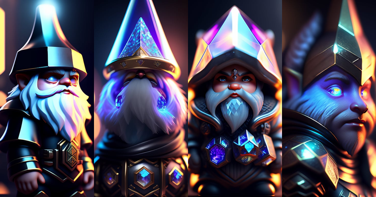 Lexica - Front shot of a gnome character ominous intricate fractal ...