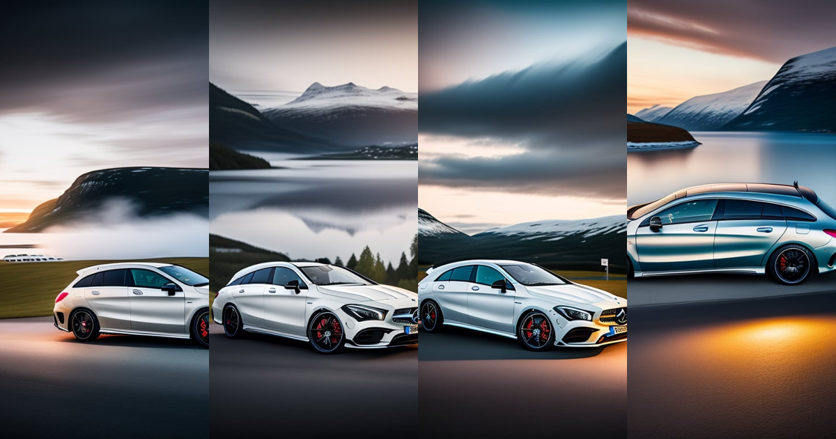 Lexica - Mercedes cla 35 amg shootingbrake in white drive in a small ...
