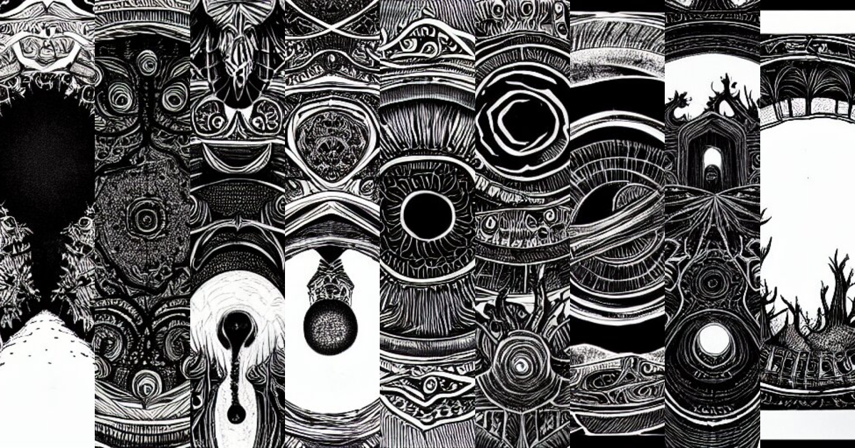 Lexica - Eldritch portal, black ink on paper, trending on artstation ...