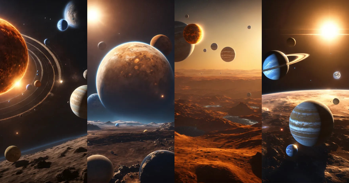 Lexica - Solar system, unreal engine render, 8k