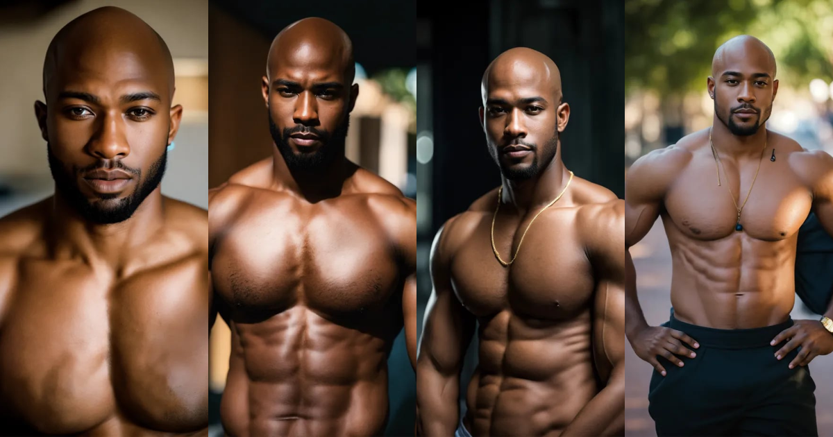 Lexica - Photo portrait of a gorgeous 30-year-old african-american man ...