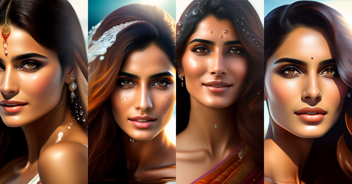 Lexica - Beautiful fair skin pakistani woman, brown eyes, wet hair ...