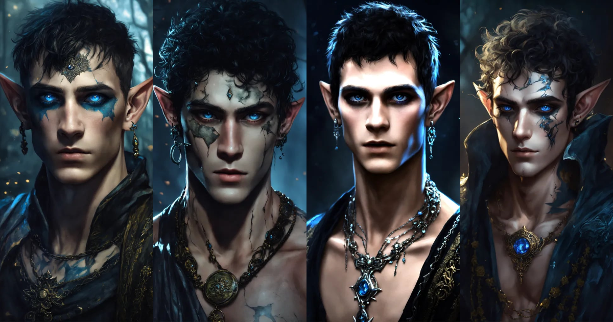 Lexica - Fantasy portrait of a gaunt male elf, sickly thin, scrawny ...
