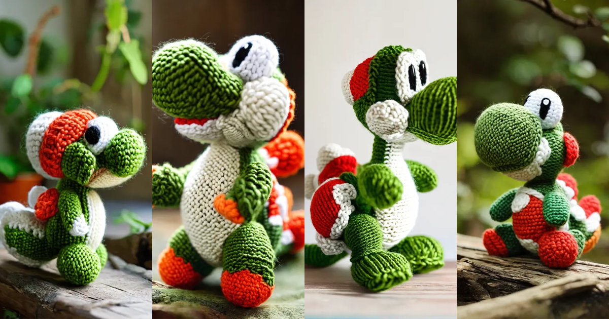 Lexica - Cute knit Yoshi from Yoshi